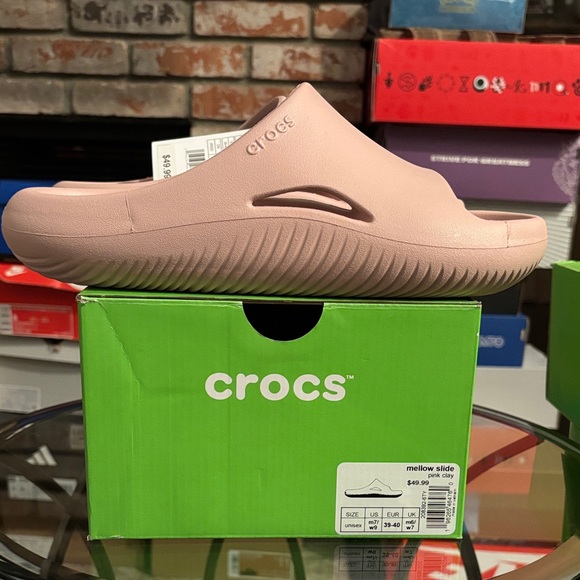 CROCS | Shoes | Crocs Sandals Mellow Slide In Pink Clay Womens Sizes ...